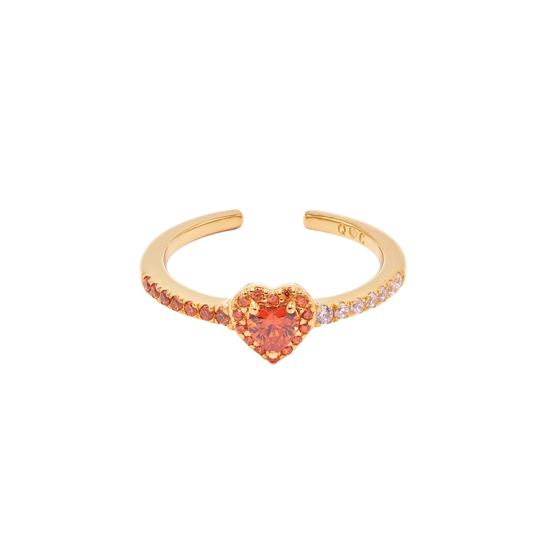 TWO TONE HEART RING – QueenieCao